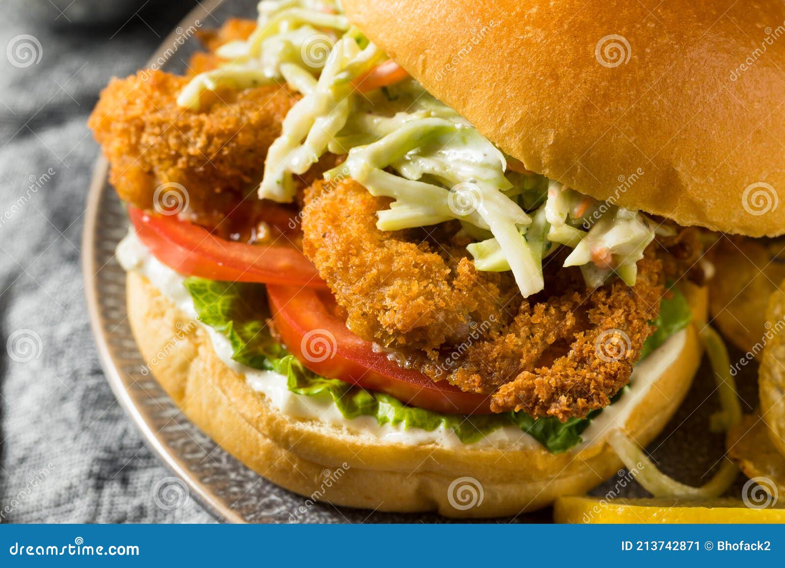 Homemade Fried Soft Shell Crab Sandwich Stock Image - Image of dish ...