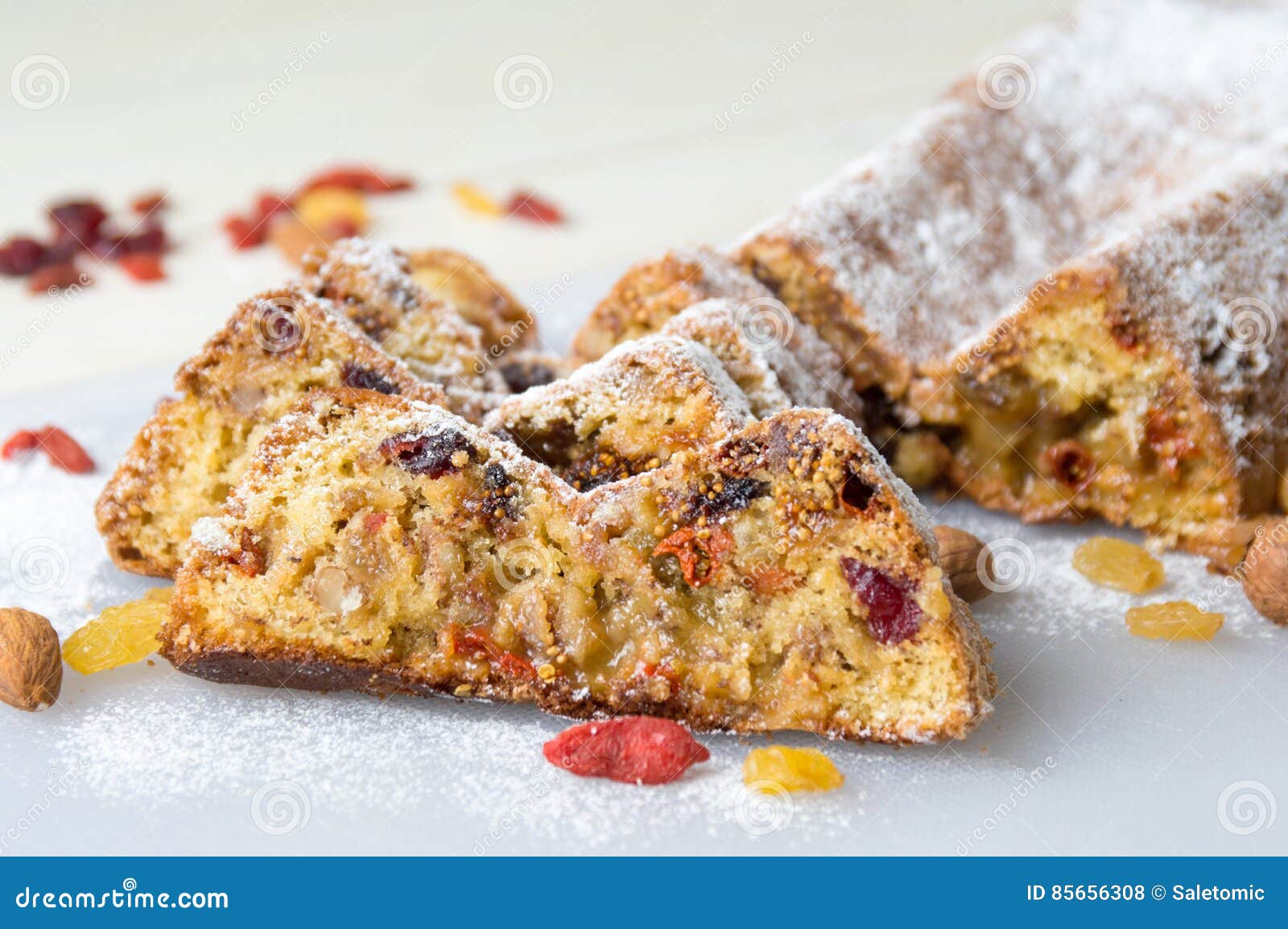 Homemade Fruit Bread on a Tray Stock Photo - Image of cranberry, board ...