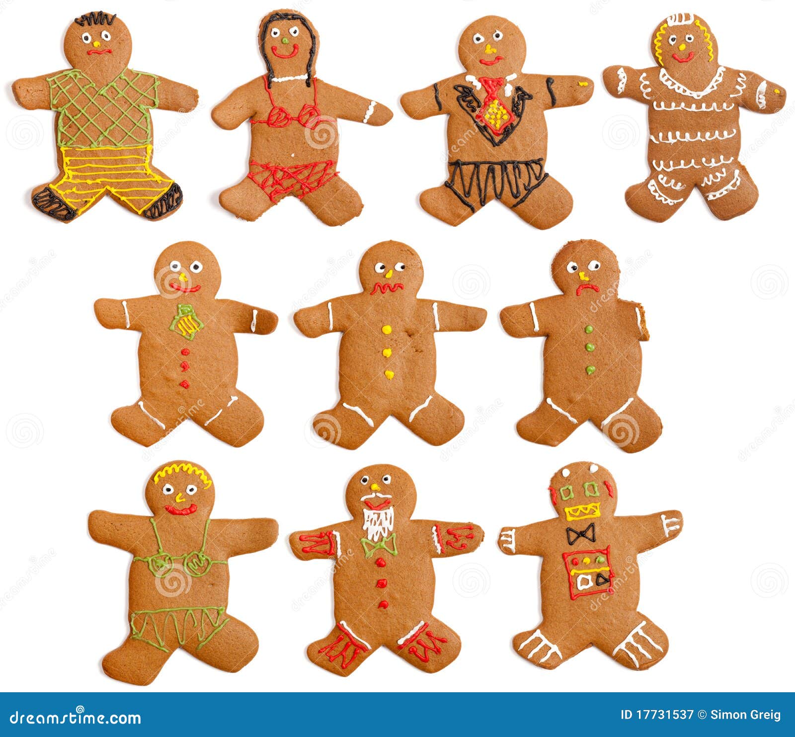 Homemade Gingerbread People Stock Image - Image of gingerbread, brown ...