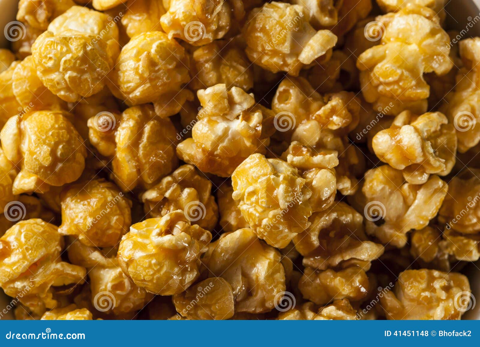 Homemade Golden Caramel Popcorn Stock Photo - Image of healthy, popped ...