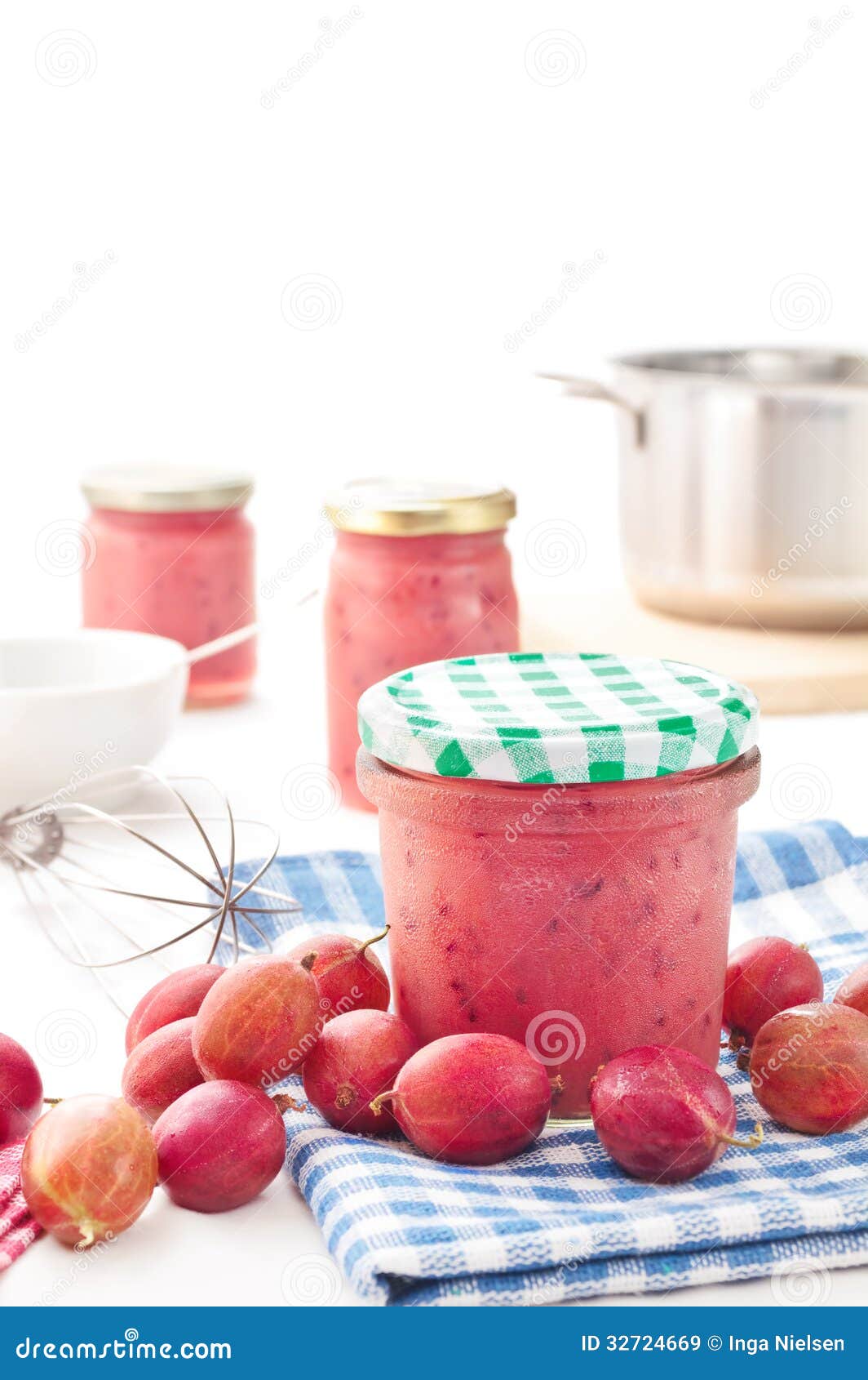 Homemade gooseberry jam stock image. Image of equipment - 32724669