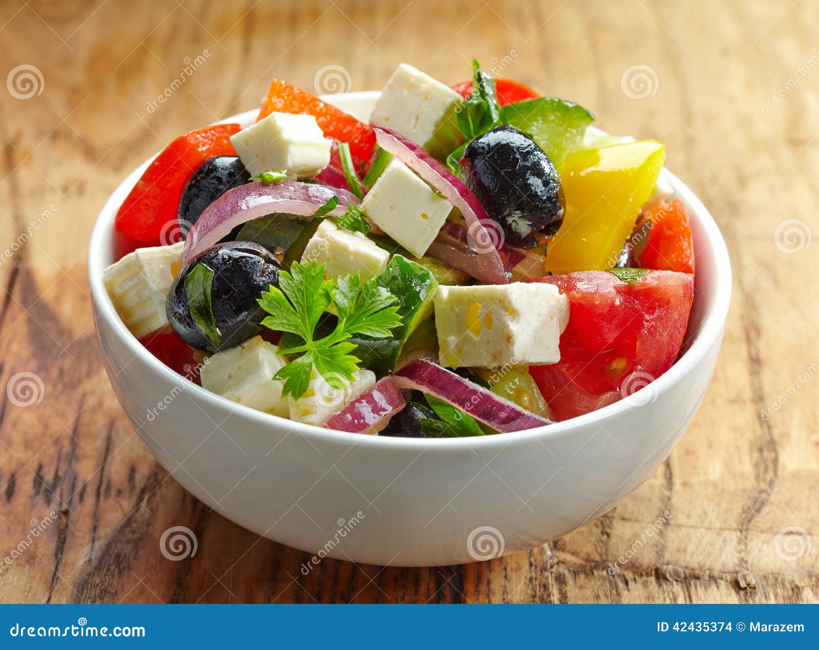 Homemade greek salad stock photo. Image of greek, fresh - 42435374