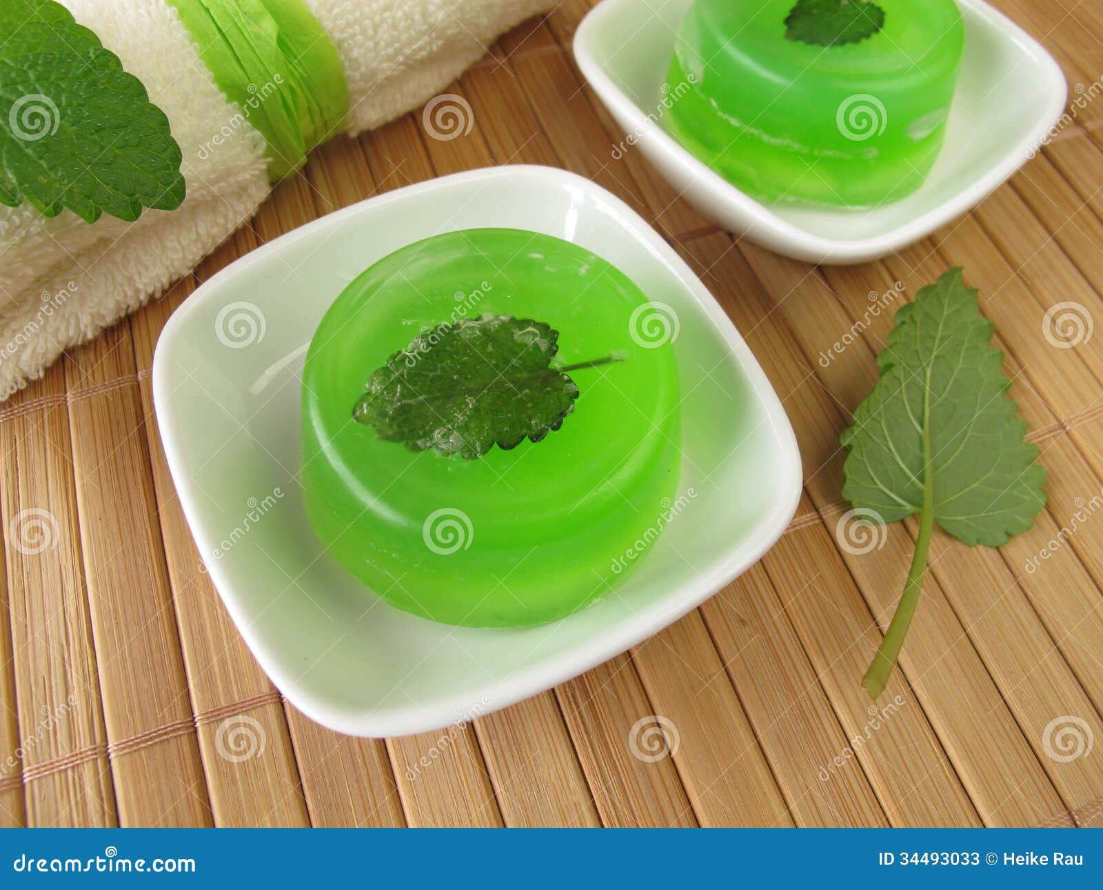 Homemade green soap stock image. Image of wellness, herbal - 34493033