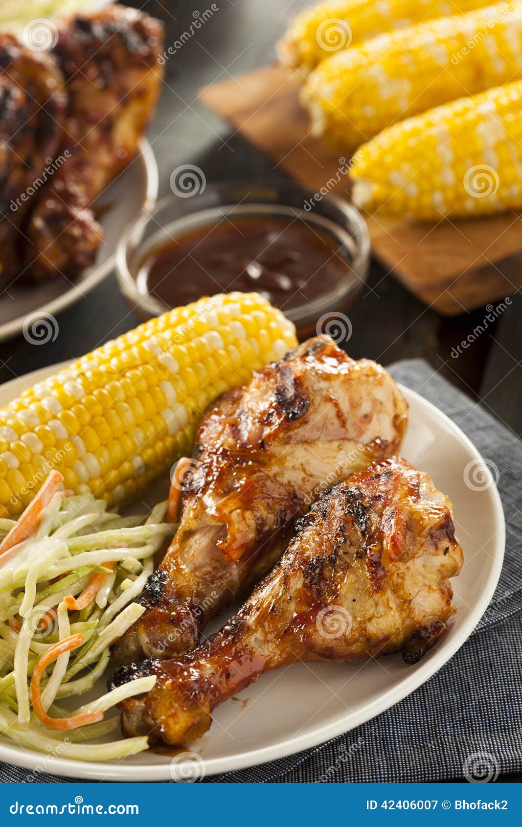 Homemade Grilled Barbecue Chicken Stock Image - Image of roasted ...