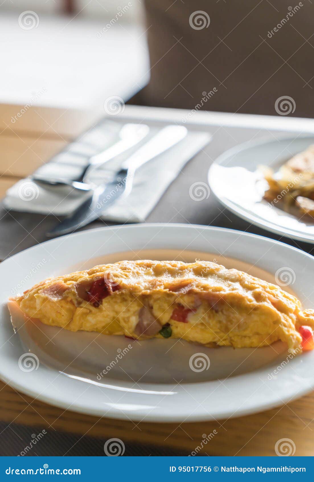 Homemade Ham and Cheese Omelette Stock Photo - Image of lunch, cuisine ...