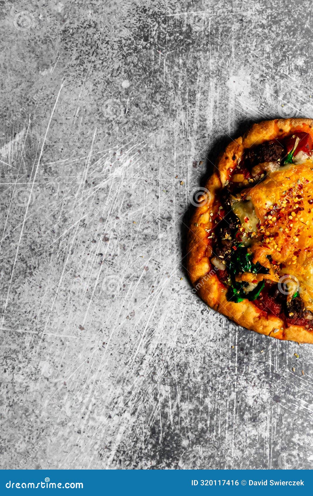 Homemade Healthy Pizza with Negative (copy) Space Around it Stock Photo ...