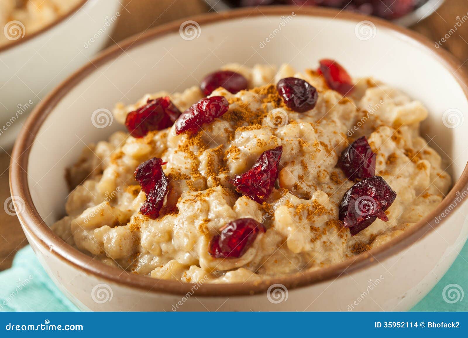 Homemade Healthy Rice Pudding Stock Photo - Image of food, dairy: 35952114