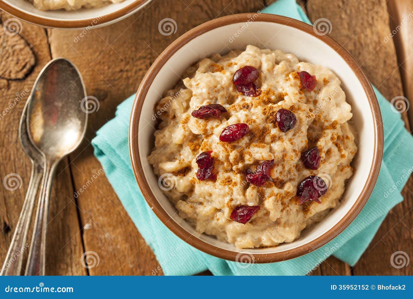Homemade Healthy Rice Pudding Stock Photo - Image of sugar, cream: 35952152