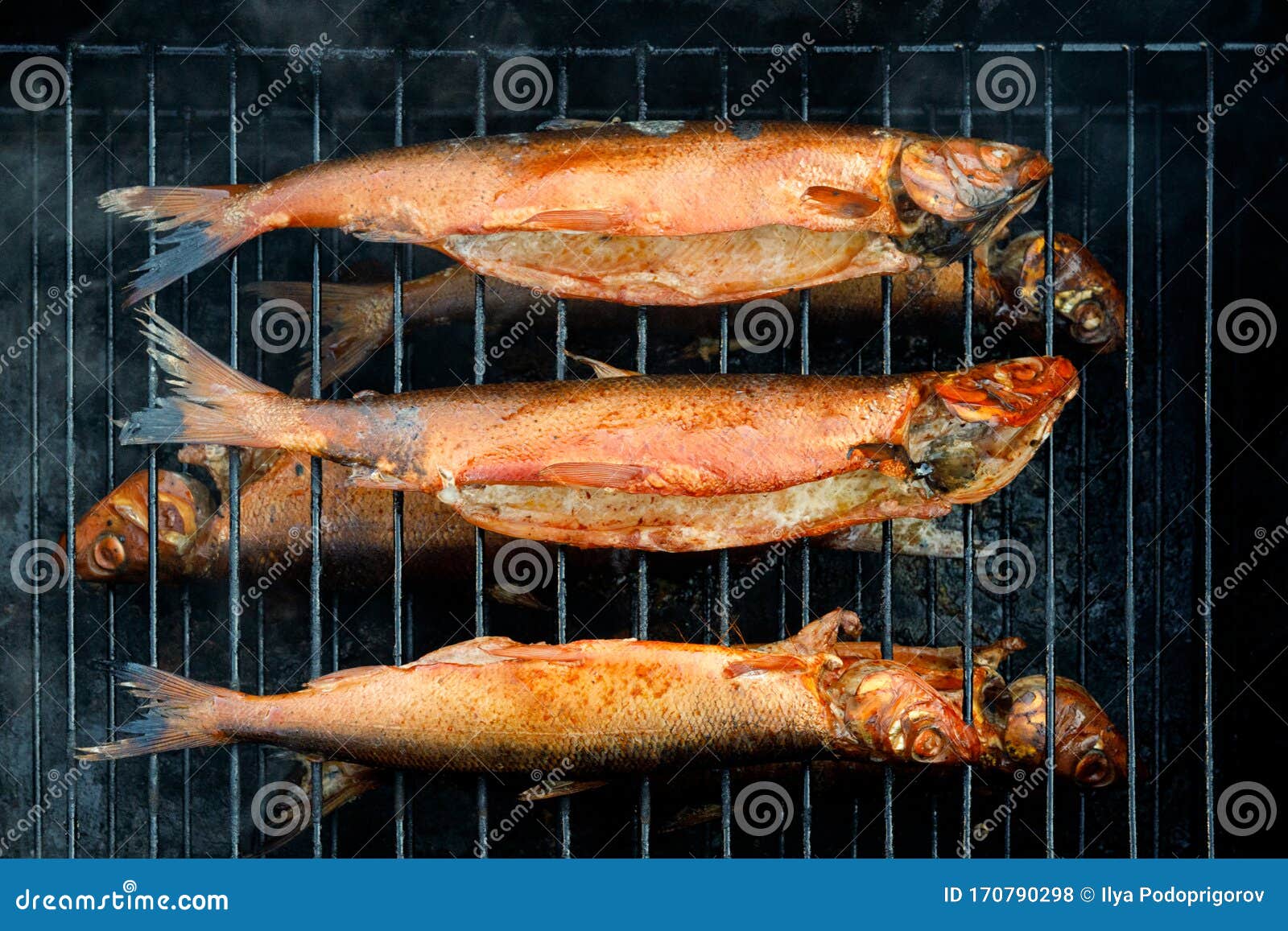 Homemade Hot Smoked Fish Process Stock Photo - Image of process, eating ...