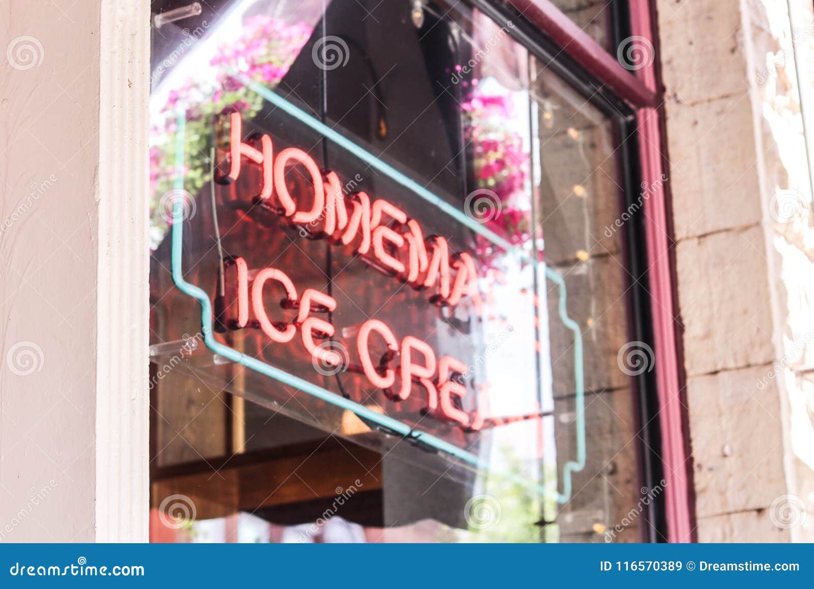 Homemade Ice Cream Sign stock image. Image of treats - 116570389