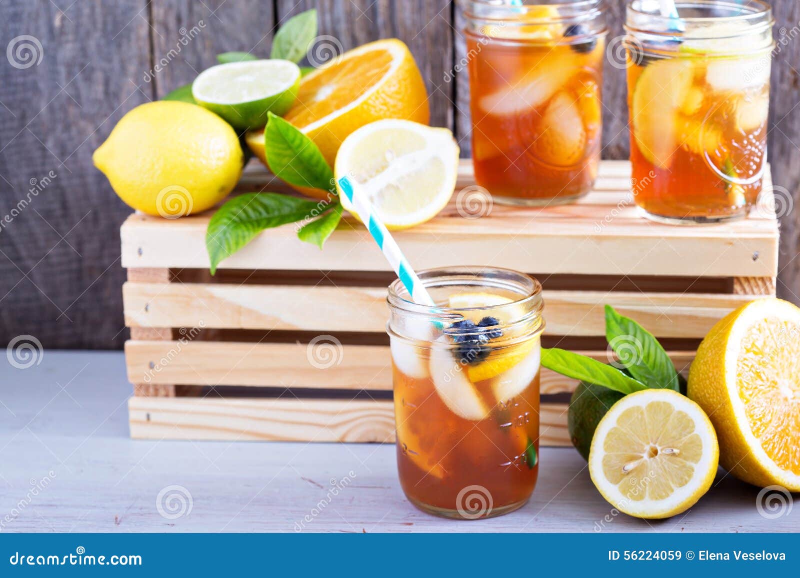 Homemade iced tea stock image. Image of honey, orange - 56224059