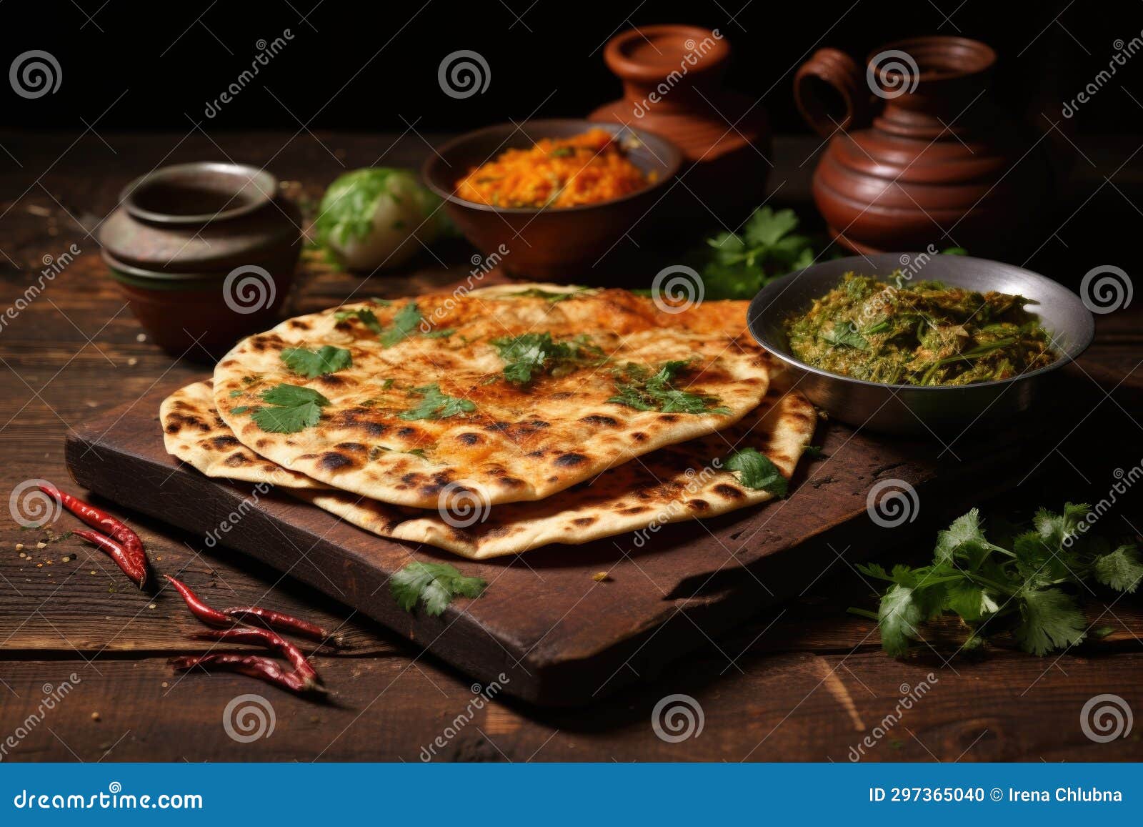 Homemade Indian Roti Chapati Bread. Generative AI Stock Illustration ... Homemade Indian Roti Chapati Bread. Generative AI Stock Illustration ...