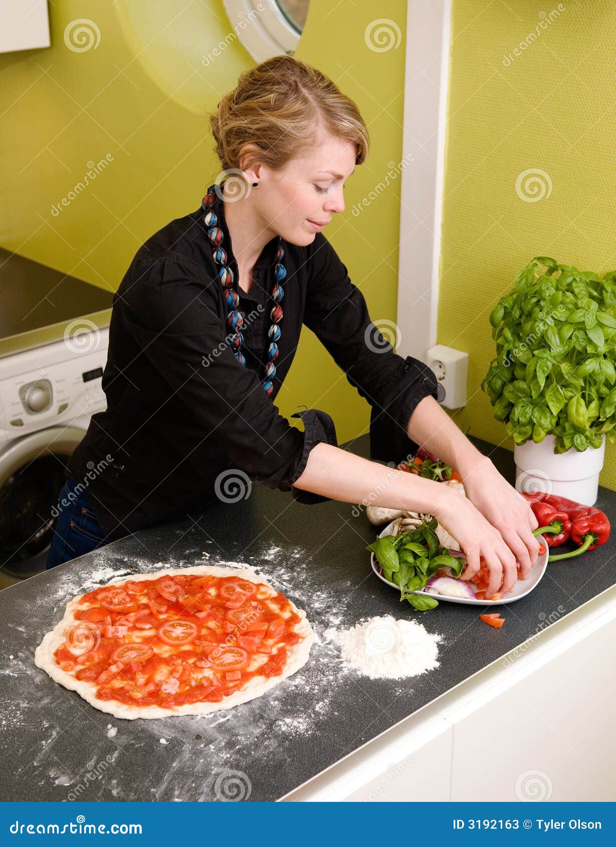 Homemade Italian Style Pizza Stock Image - Image of work, create: 3192163