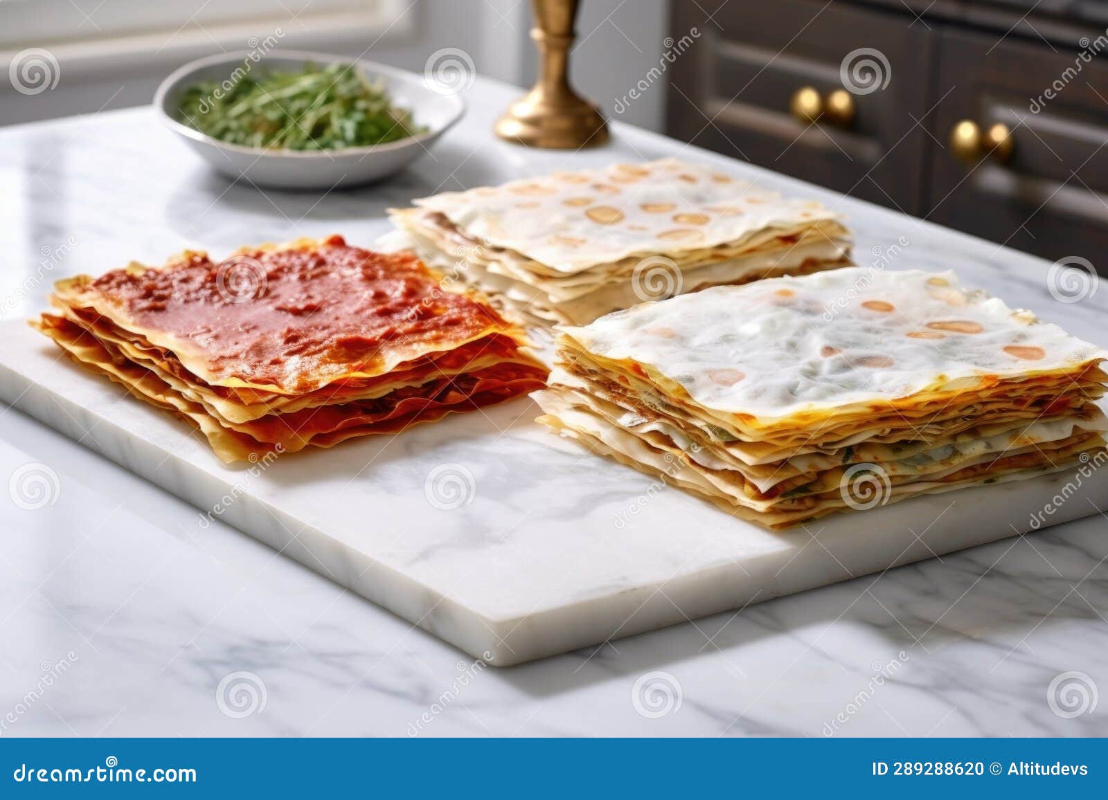 Homemade Lasagna Sheets on a Marble Surface Stock Photo - Image of ...
