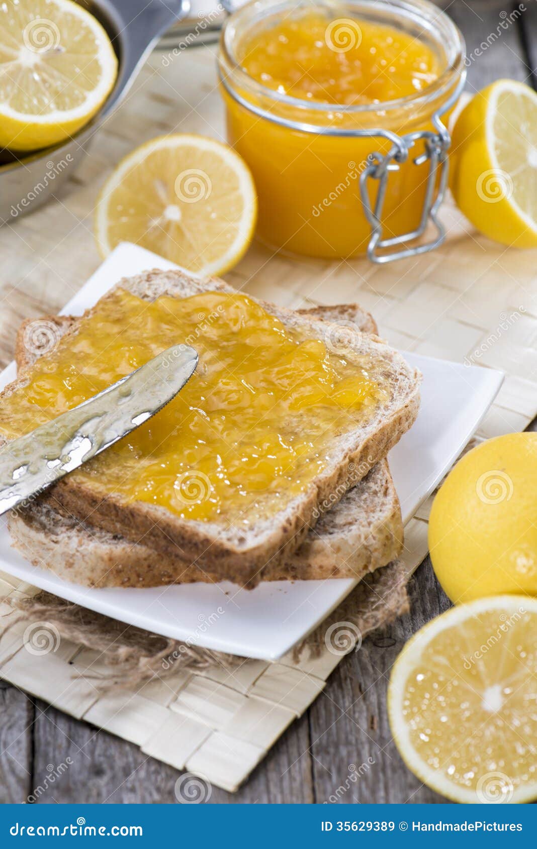 Homemade Lemon Jam stock image. Image of bread, lemon - 35629389
