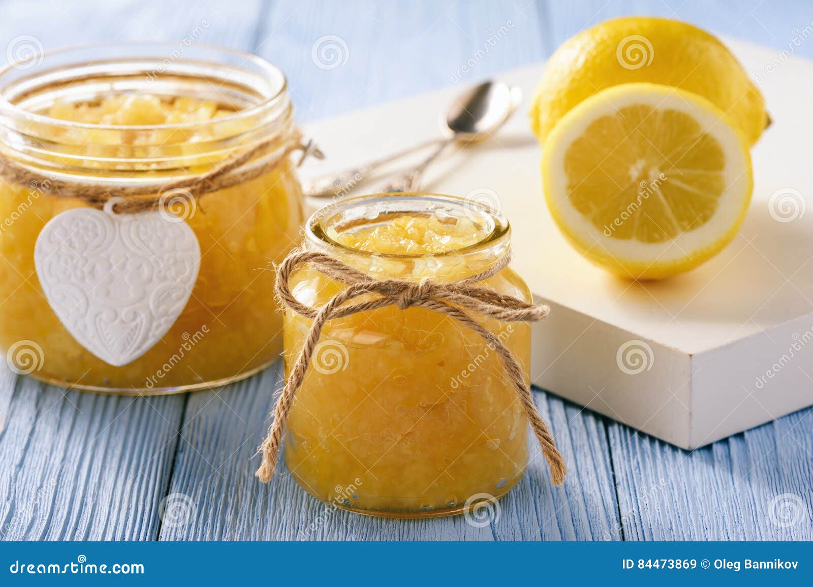 Homemade Lemon Jam in Glass Jars. Stock Image - Image of jars, citron ...