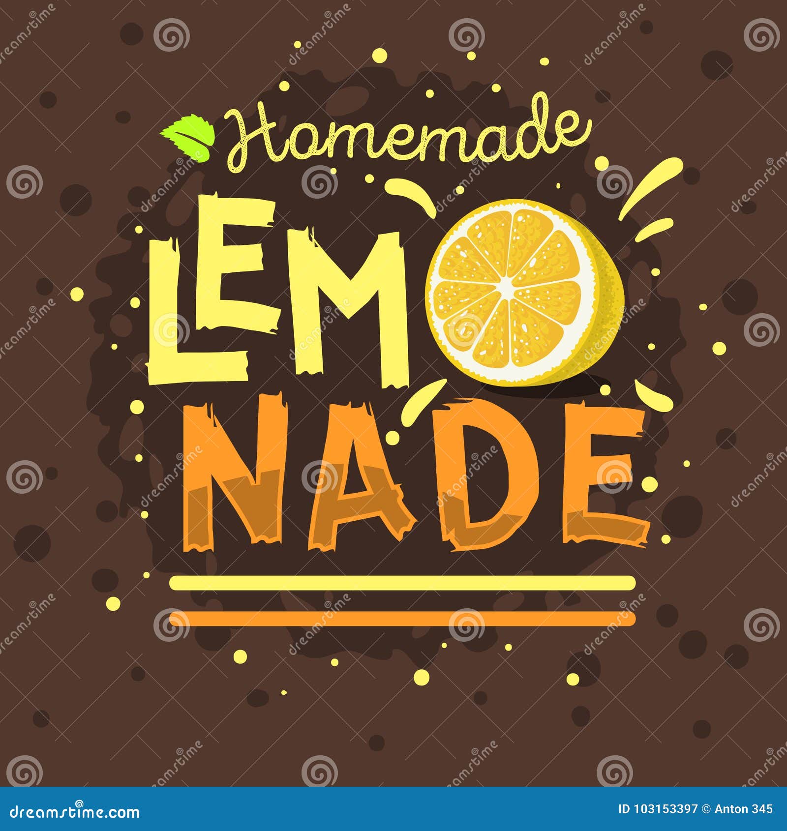 Homemade Lemonade Typographic Logo Label Type Design Stock Vector ...