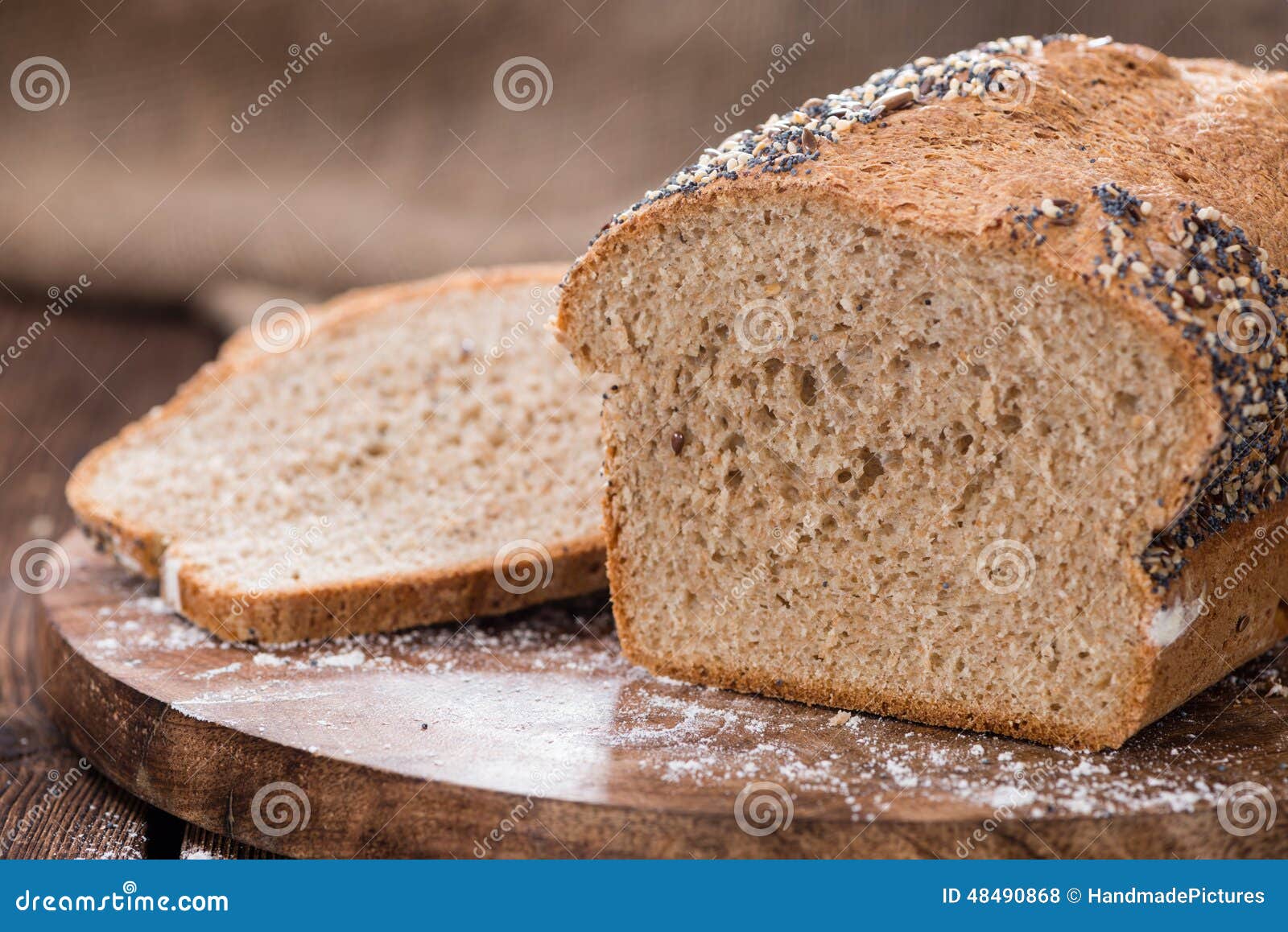 Homemade loaf of bread stock photo. Image of organic - 48490868