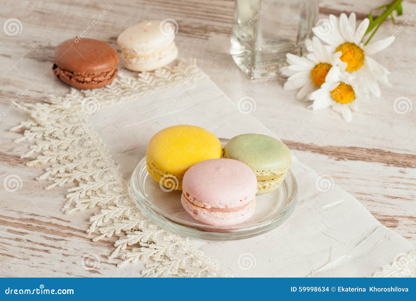 Homemade macaron on dish stock photo. Image of indoor - 59998634