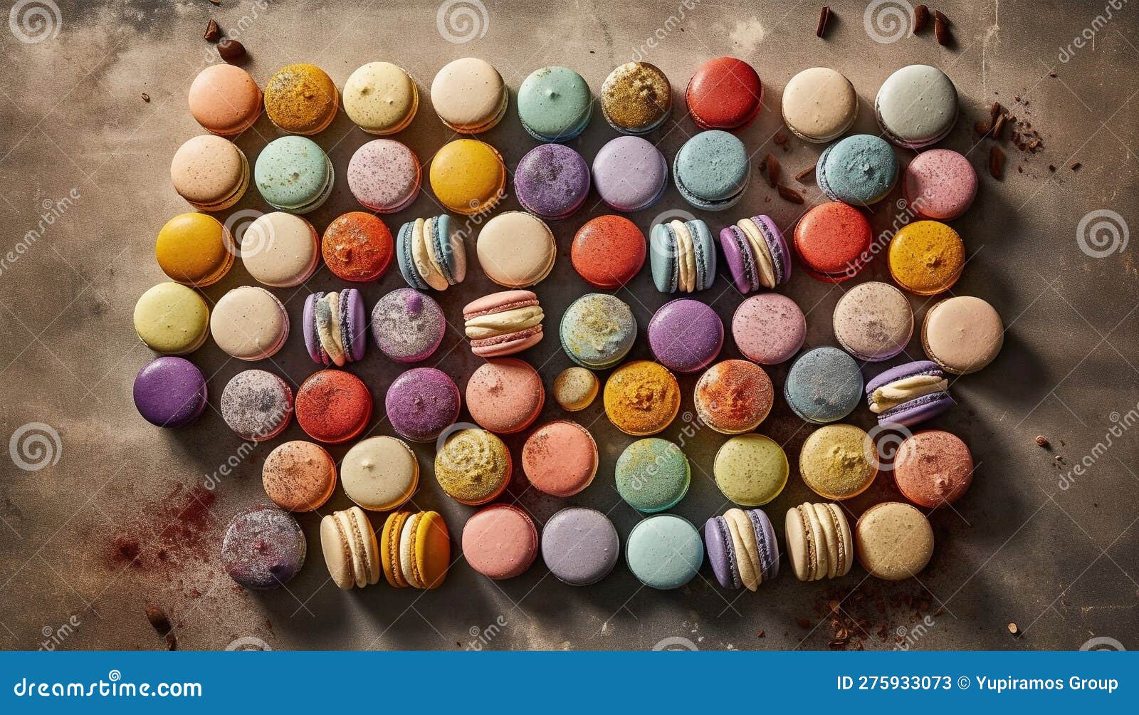 Homemade Macaroon Stack, a Gourmet Sweet Variation Generated by AI ...