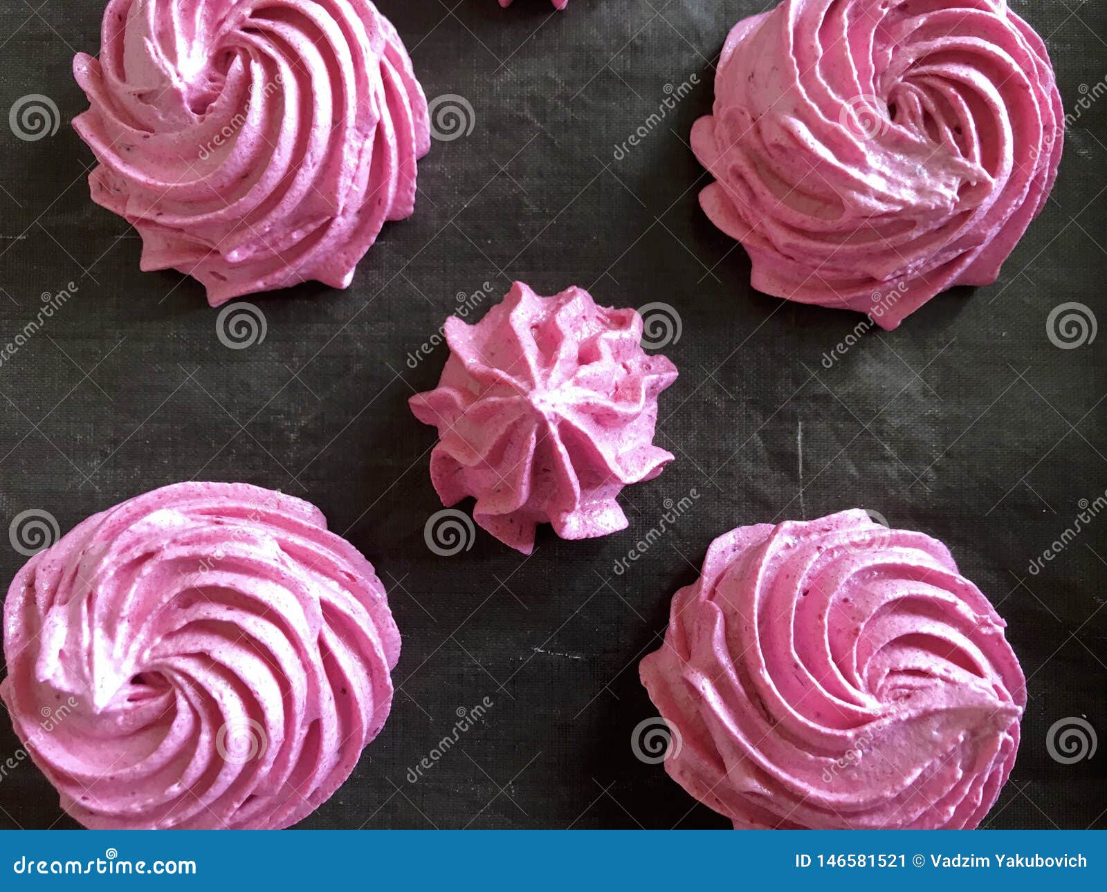 Homemade Marshmallow. Marshmallow is Laid on a Baking Tray Stock Image ...