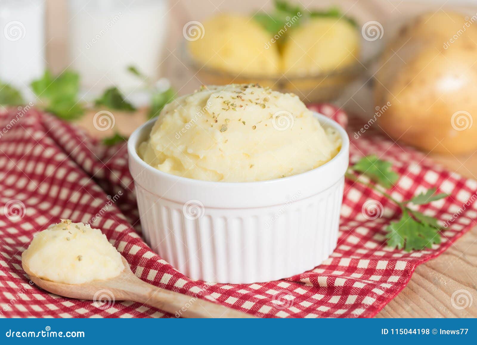 Homemade Mashed Potatoes on Bowl. Stock Photo - Image of diet, dish ...