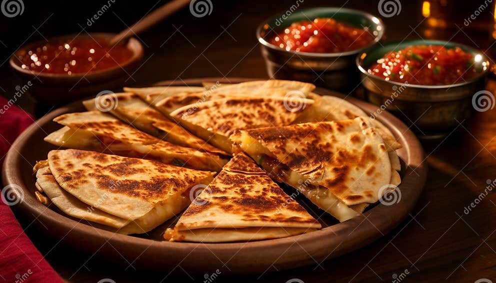 A Homemade Meal Pancake Stack, Guacamole, and Flatbread on a Plate ...