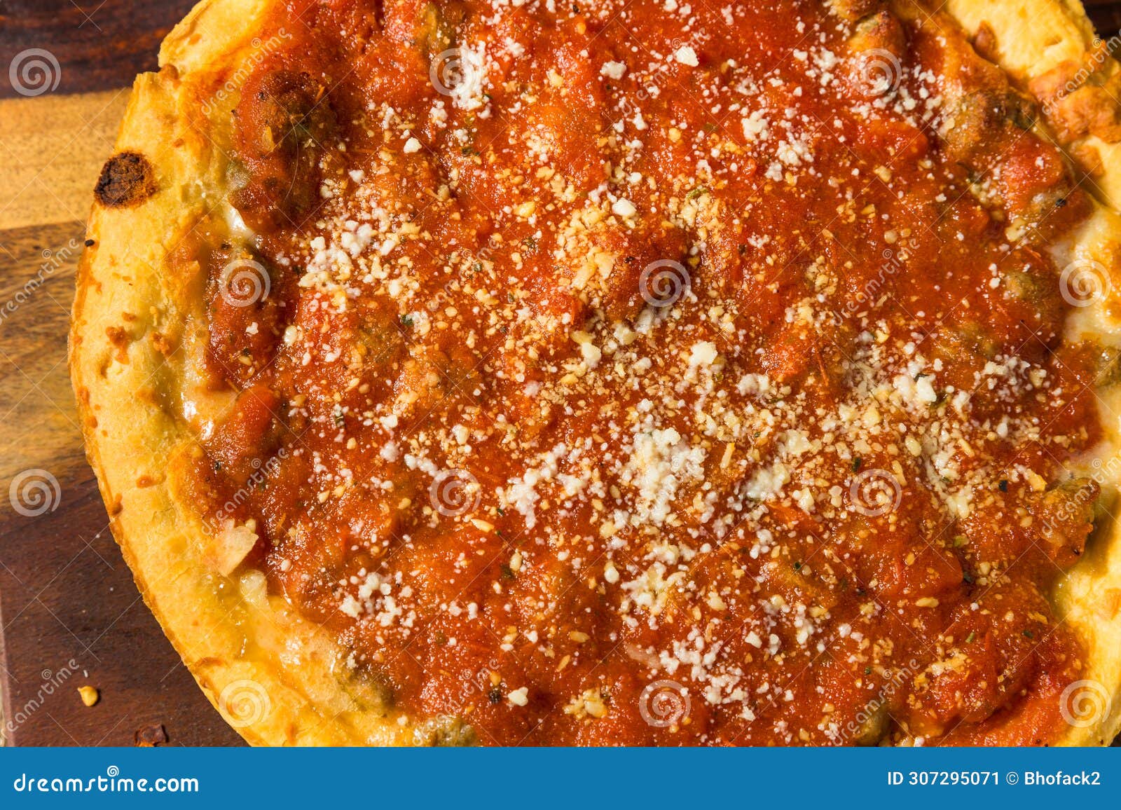 Homemade Mini Chicago Style Deep Dish Pizza Stock Image - Image of ...
