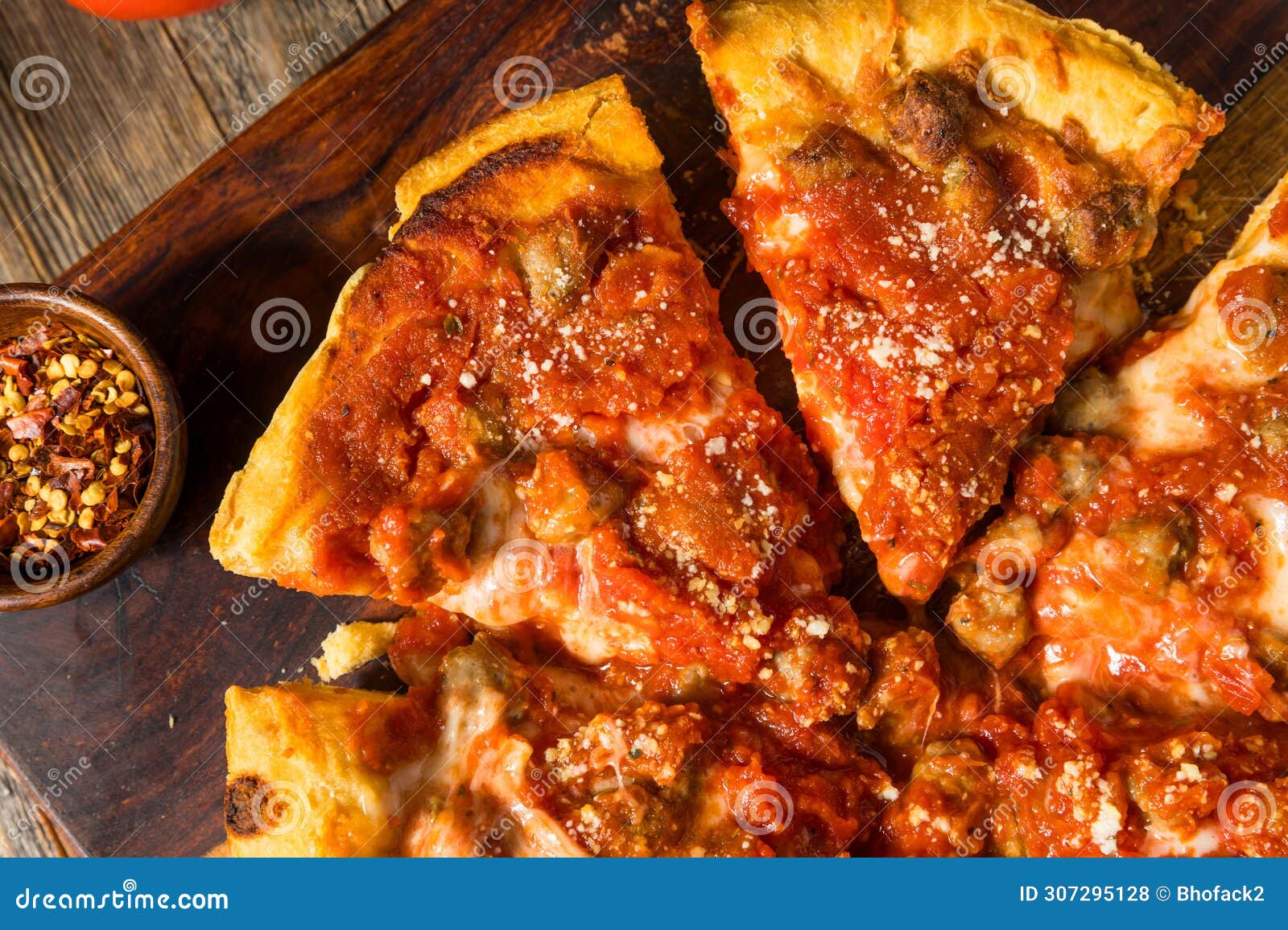 Homemade Mini Chicago Style Deep Dish Pizza Stock Photo - Image of ...