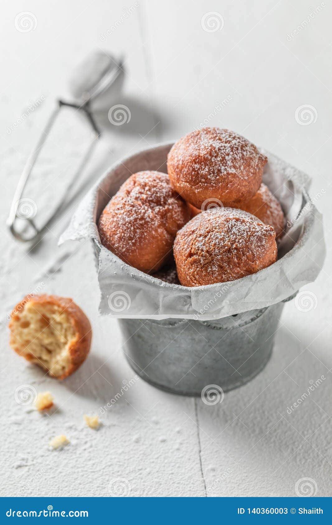 Homemade Mini Doughnuts Hot and Freshly Baked Stock Image - Image of ...
