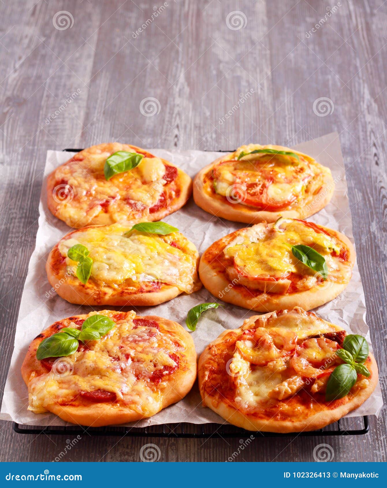 Homemade mini pizzas stock image. Image of pizza, homemade - 102326413
