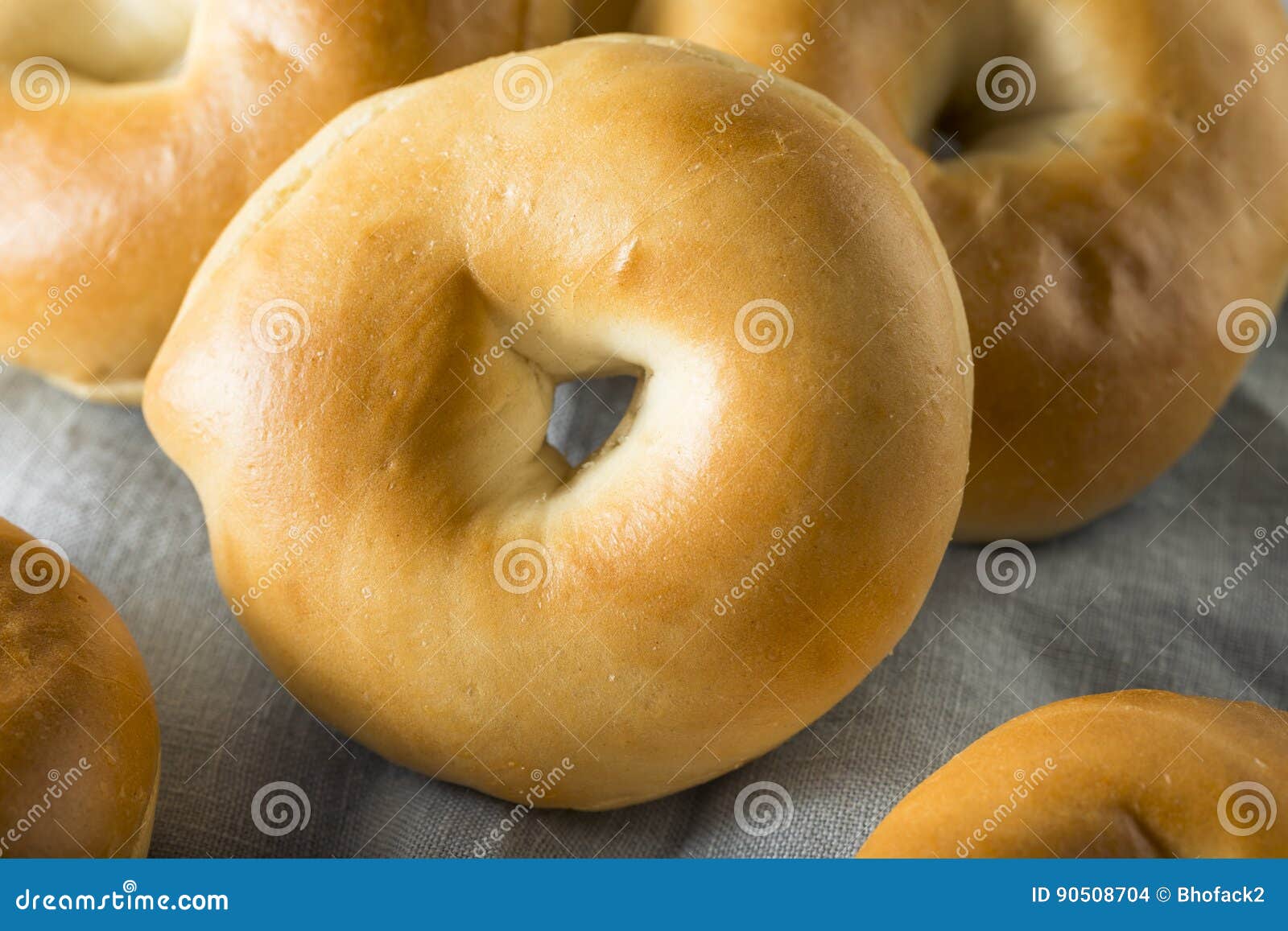 Homemade Mini Plain Bagels stock photo. Image of toast - 90508704