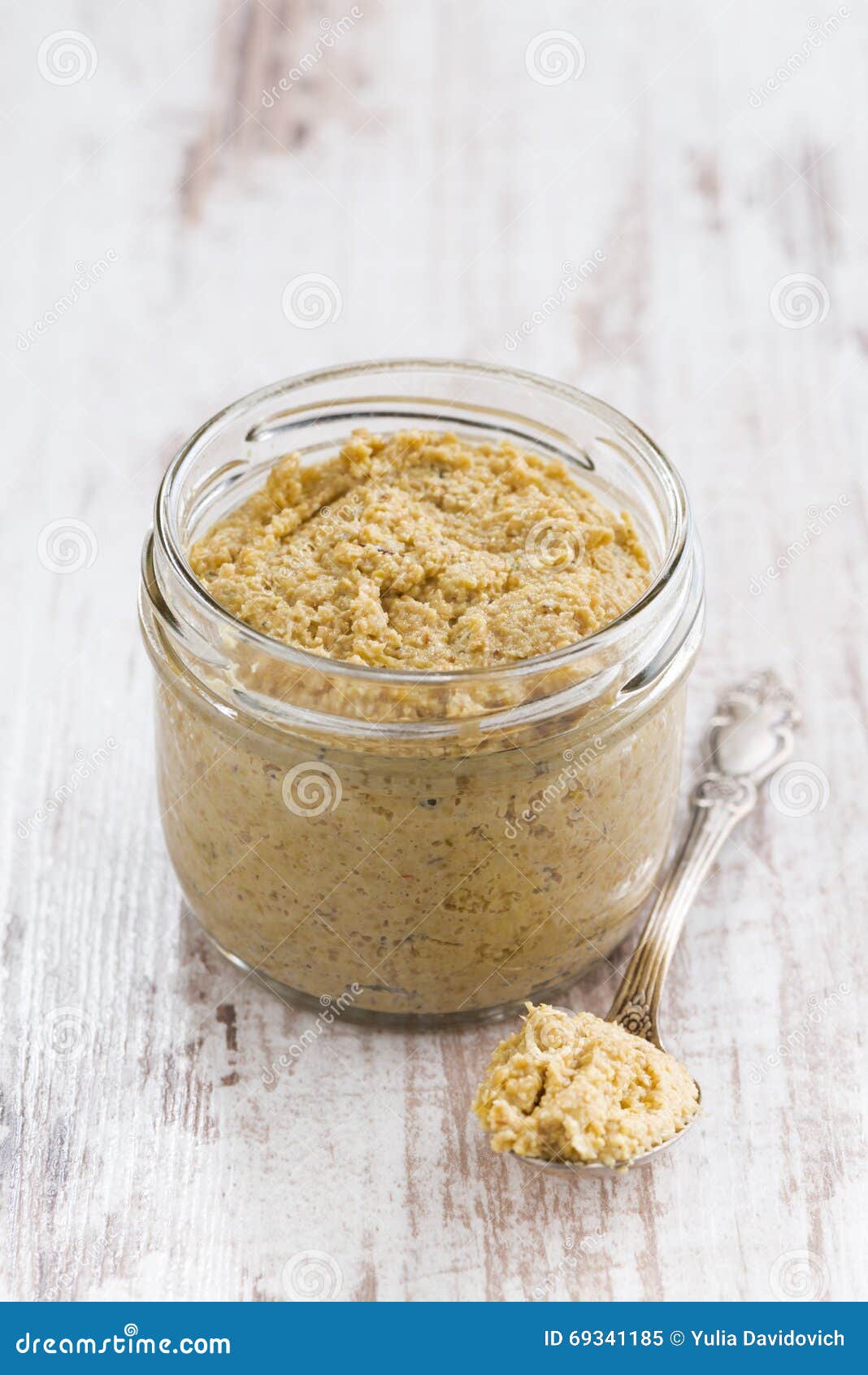 Homemade Mustard in a Glass Jar Stock Image - Image of grain, nature ...