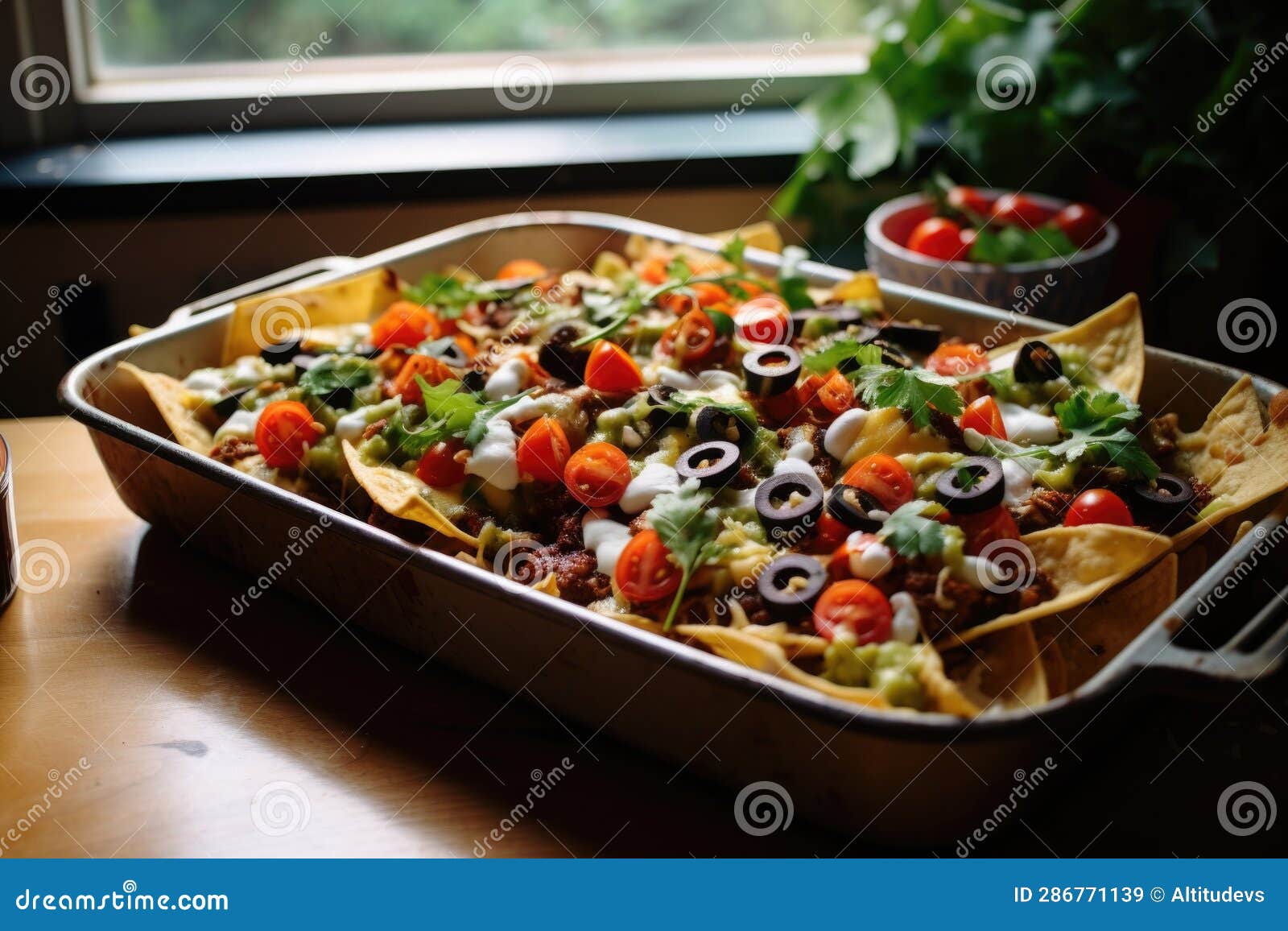 Homemade Nachos Fresh Out of the Oven Stock Image - Image of guacamole ...