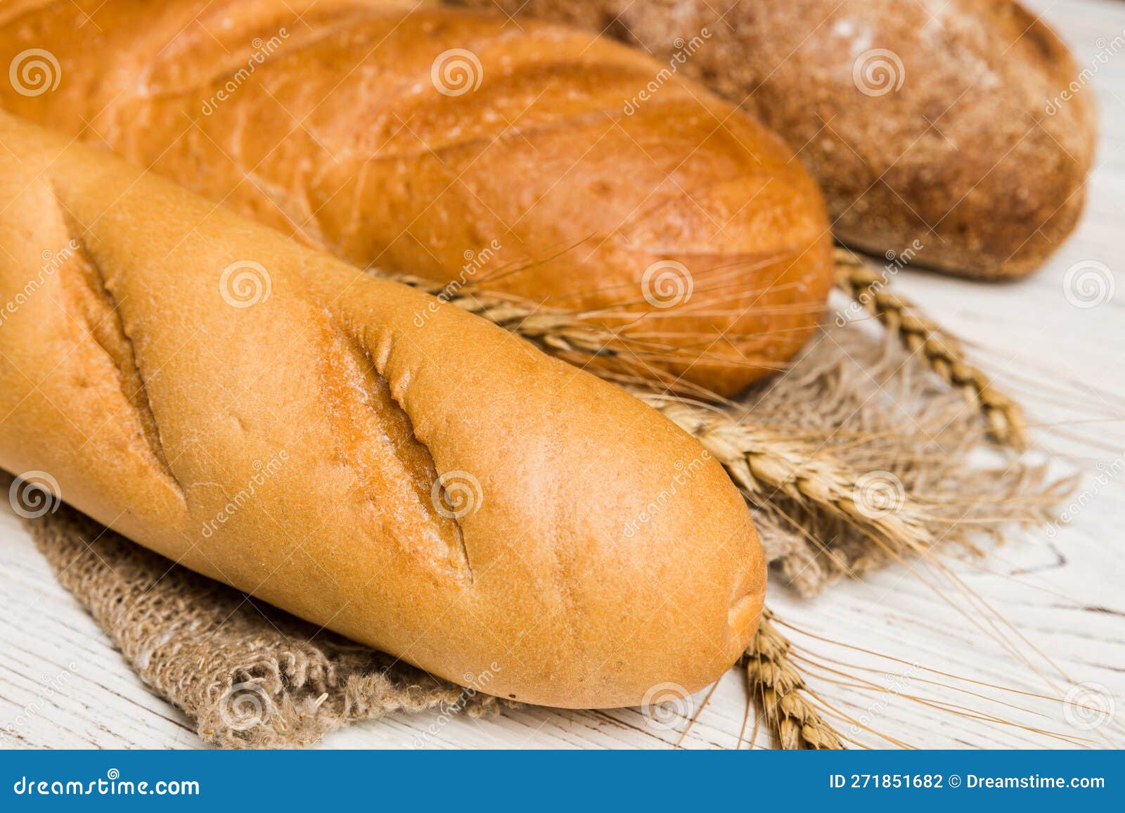 Homemade Natural Breads. Different Kinds of Fresh Bread As Background ...