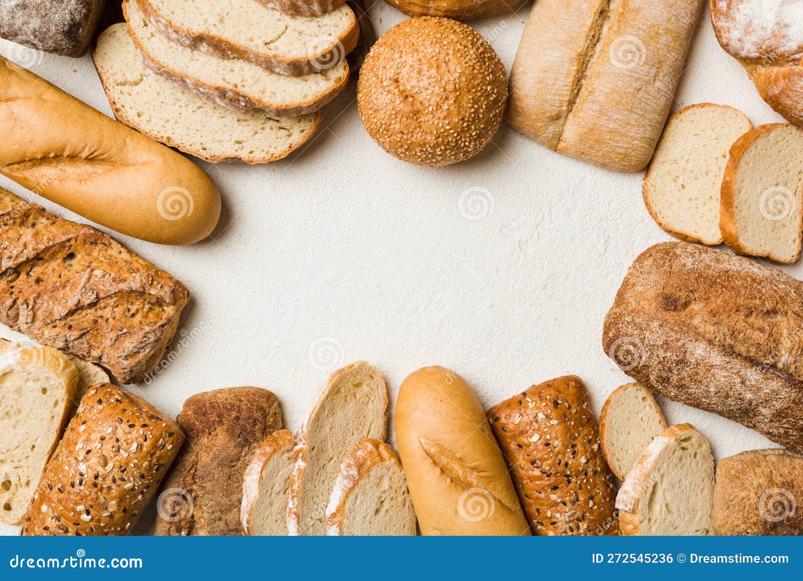 Homemade Natural Breads. Different Kinds of Fresh Bread As Background ...