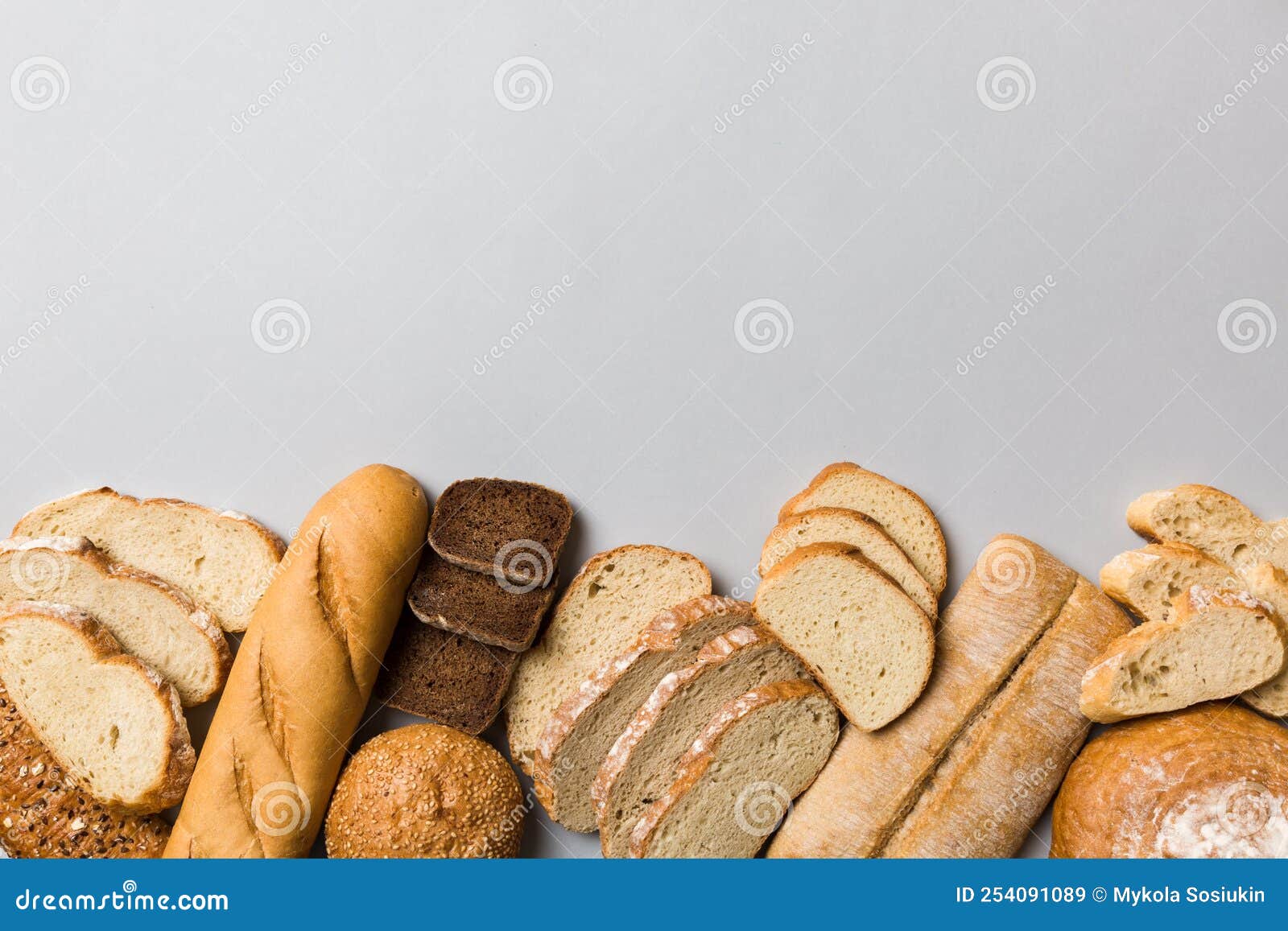 Homemade Natural Breads. Different Kinds of Fresh Bread As Background ...