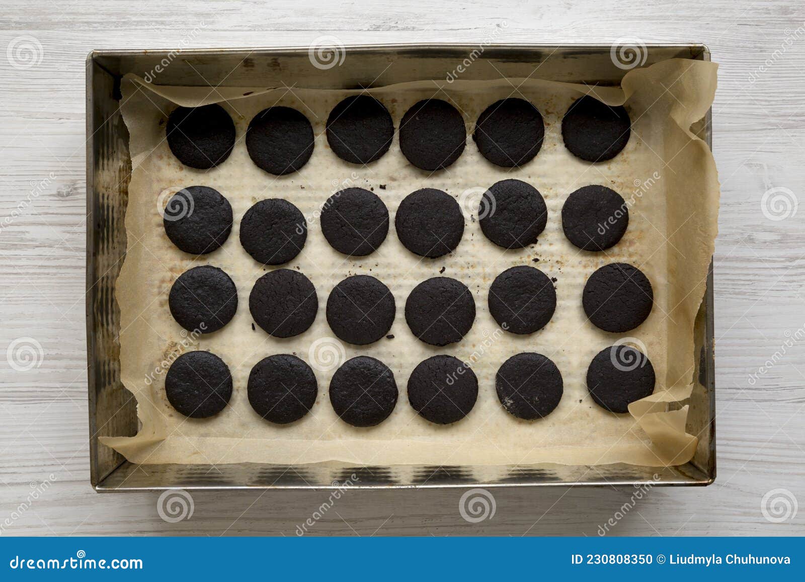 Homemade Oreos, Top View. Flat Lay, Overhead, from Above Stock Photo ...
