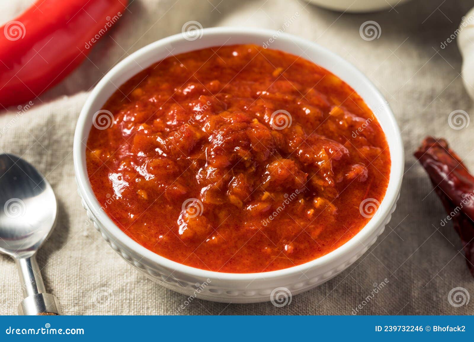 Homemade Organic Red Harissa Paste Stock Photo - Image of moroccan ...