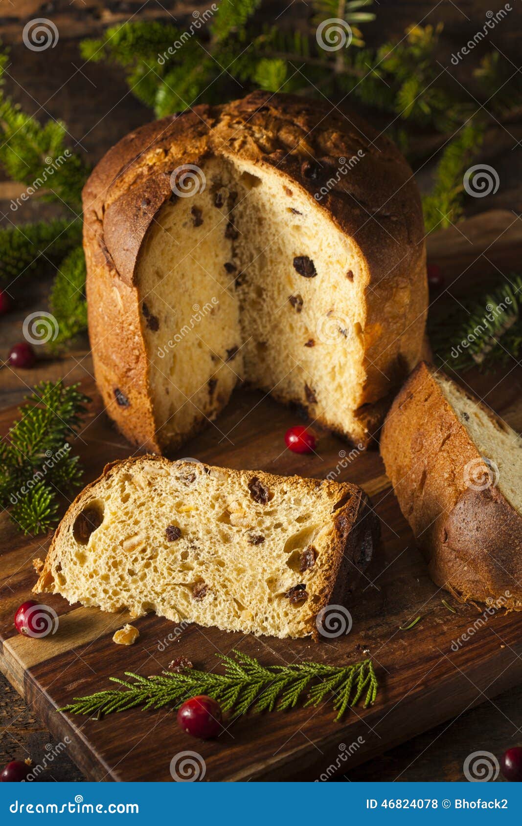 Homemade Panettone Fruit Cake Stock Photo - Image of panetone, italian ...
