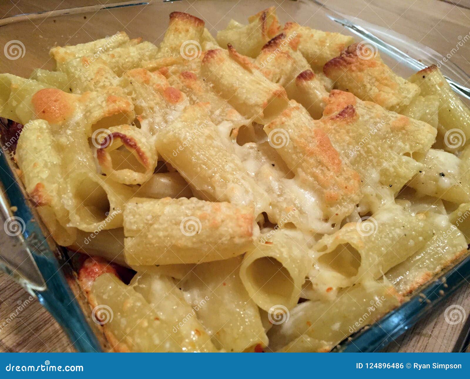 Homemade Pasta Bake Landscape Stock Photo - Image of silver, homemade ...