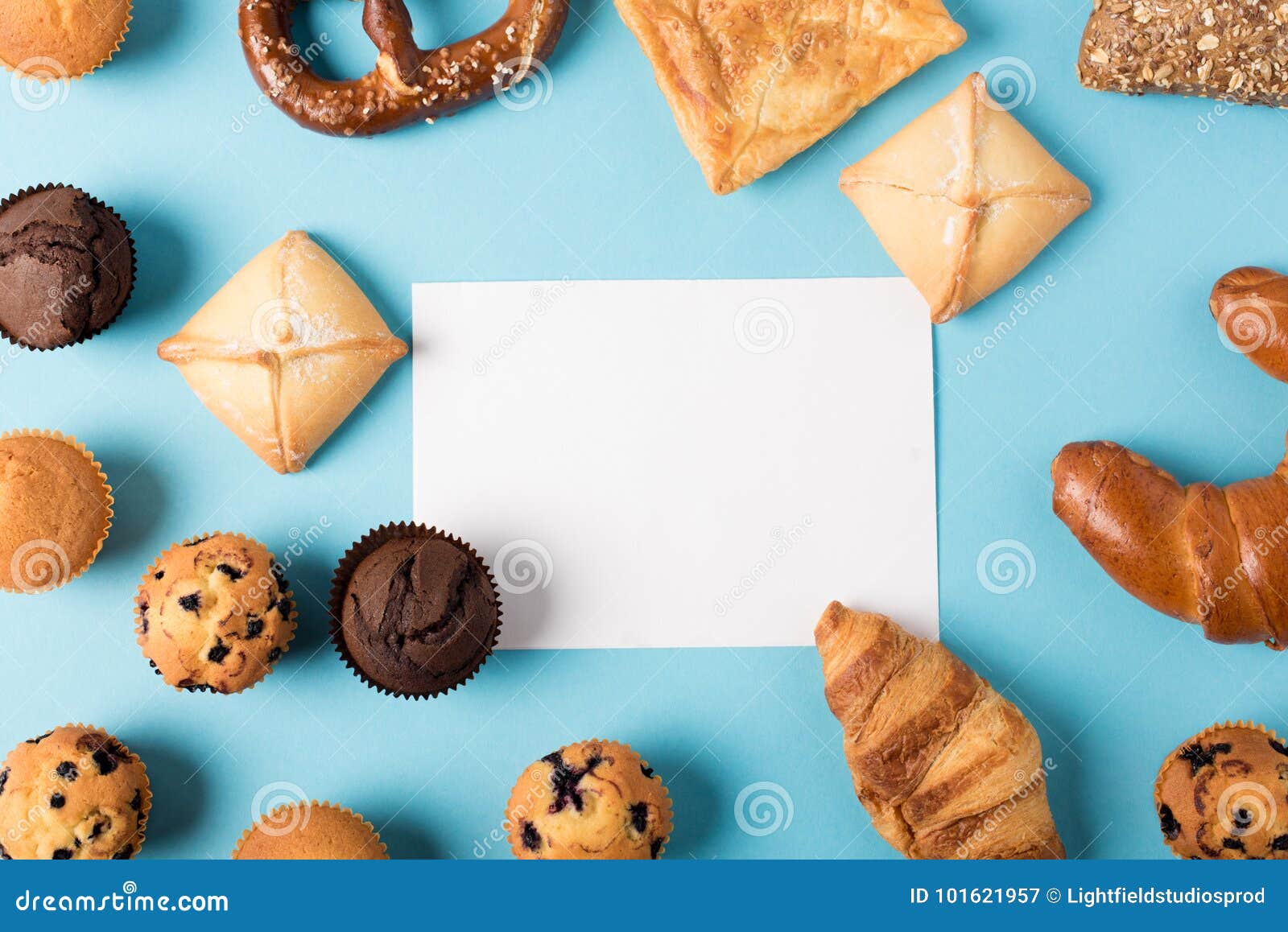 Homemade Pastry and Blank Card Stock Image - Image of bake, cuisine ...