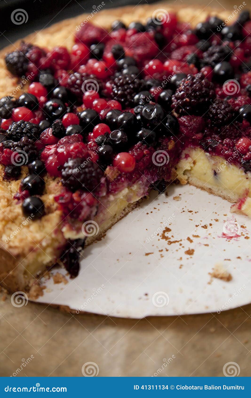 Homemade Pie with Forest Fruit Stock Photo - Image of blues, calories ...