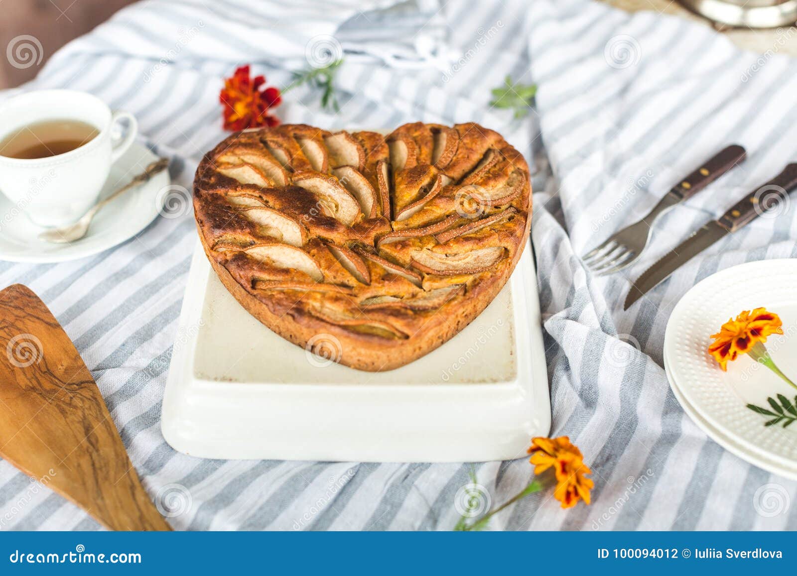 Pie in the shape of heart stock photo. Image of black - 100094012