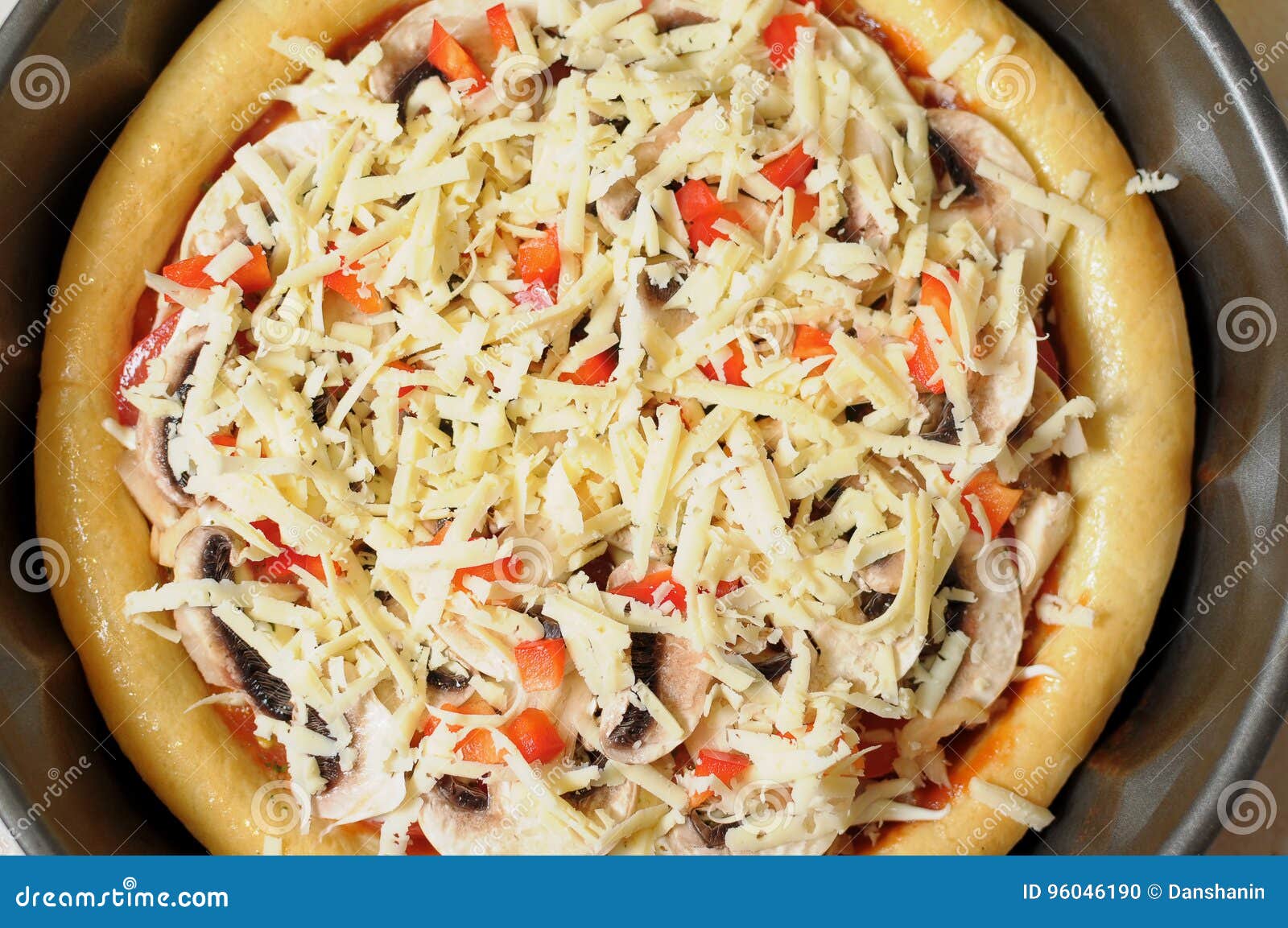 Pizza Art. The Process Of Making Pizza.homemade Pizza Step By Step ...