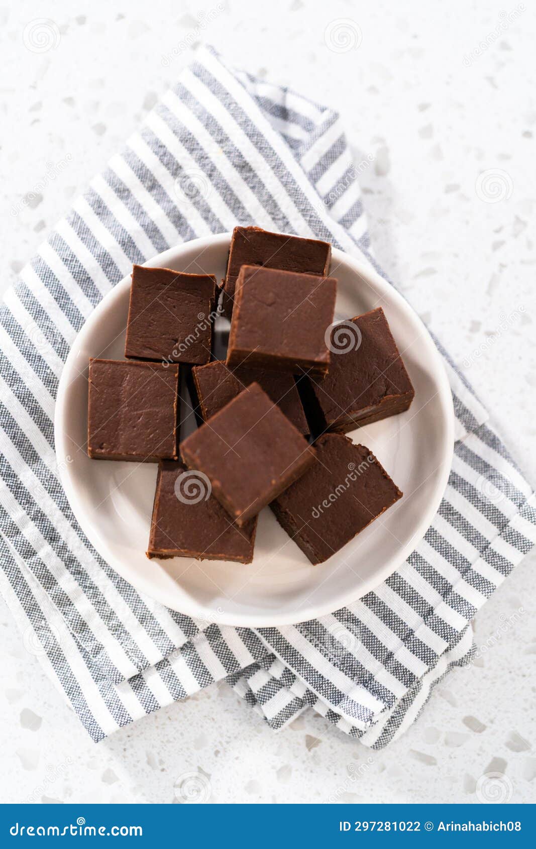 Homemade plain fudge stock photo. Image of chocolate - 297281022