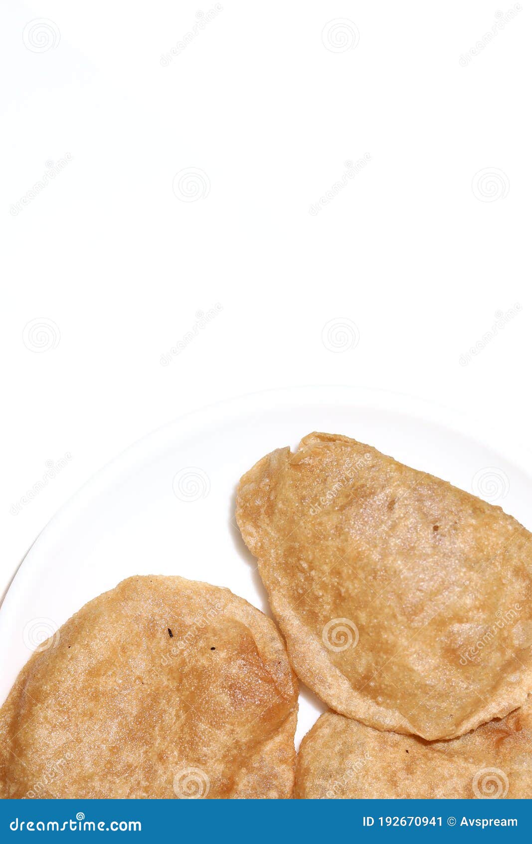 Homemade Poori or Puri, Also Known As Indian Fried Bread Stock Image ...