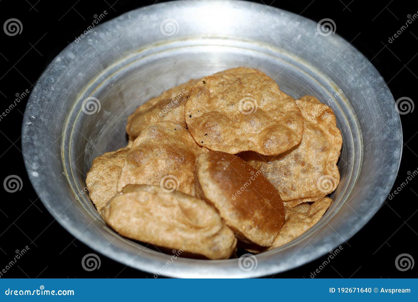Homemade Poori or Puri, Also Known As Indian Fried Bread Stock Photo ...