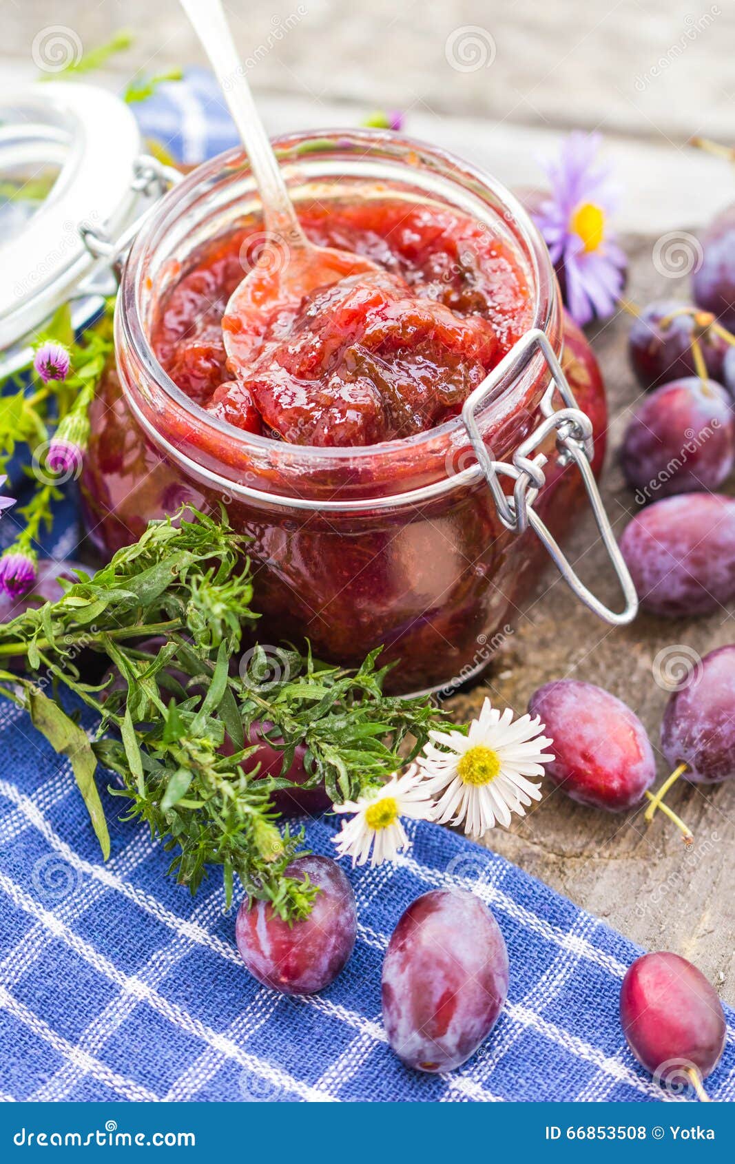 Homemade Preserves Delicious Plum Jam Stock Photo - Image of marmalade ...