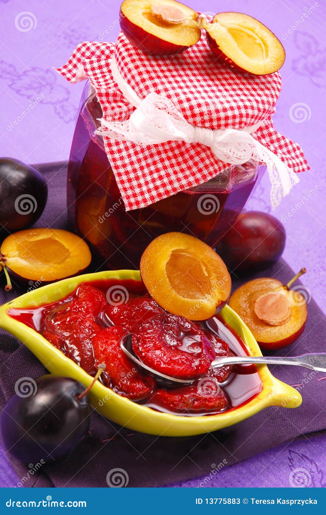 Homemade Preserves of Plums Stock Image - Image of fresh, plum: 13775883